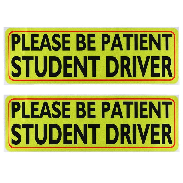 2pcs Student Driver Car Stickers Novice Practicing Driver Signs ...
