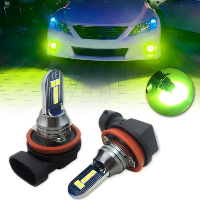 2pcs Super Bright Lime Green LED Bulbs H11 H8 Car Truck Fog Lights Fog ...