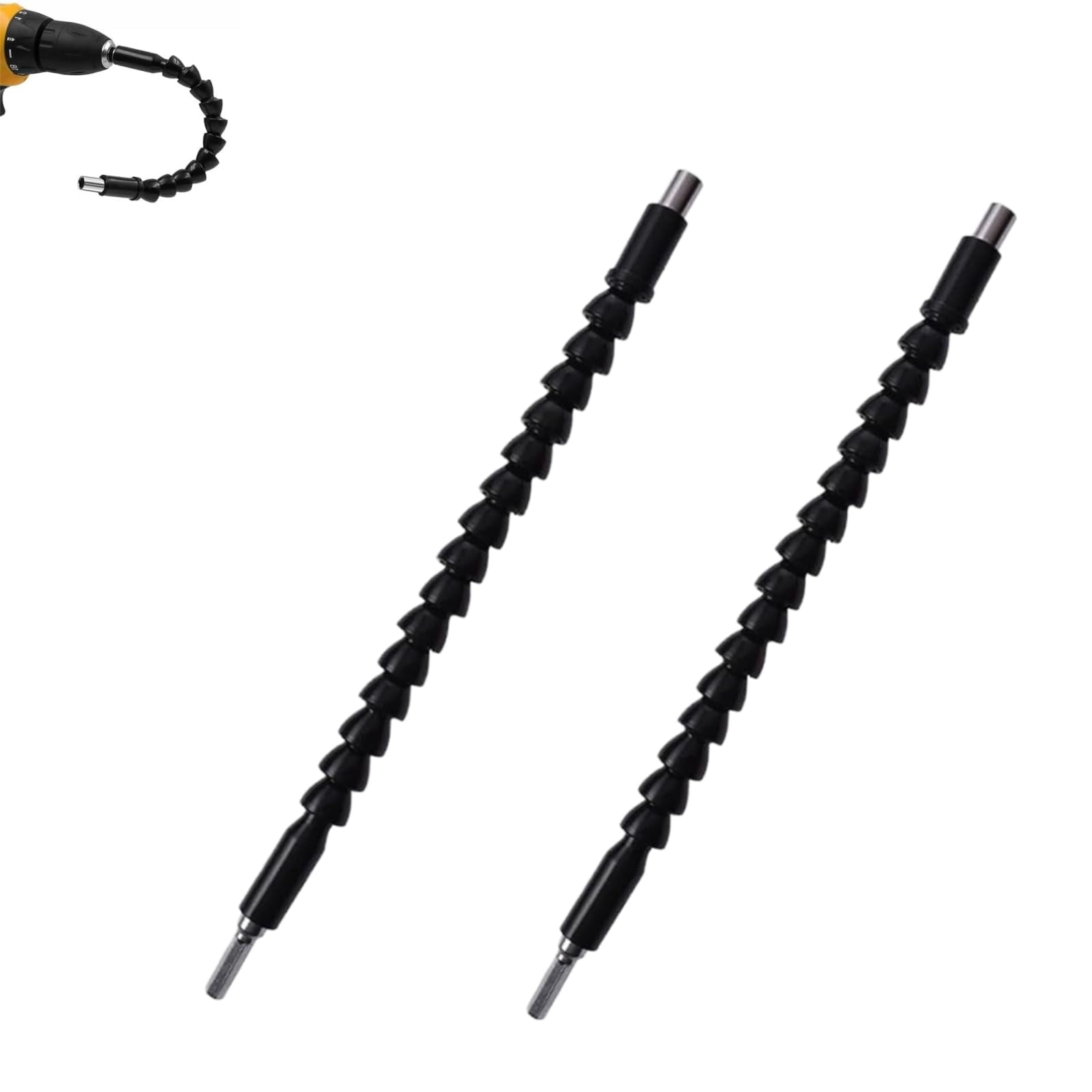2pcs Superbit,Flexible Drill Bit Extension from any Angle,Super Bit Screwdriver Flexible Bends ...