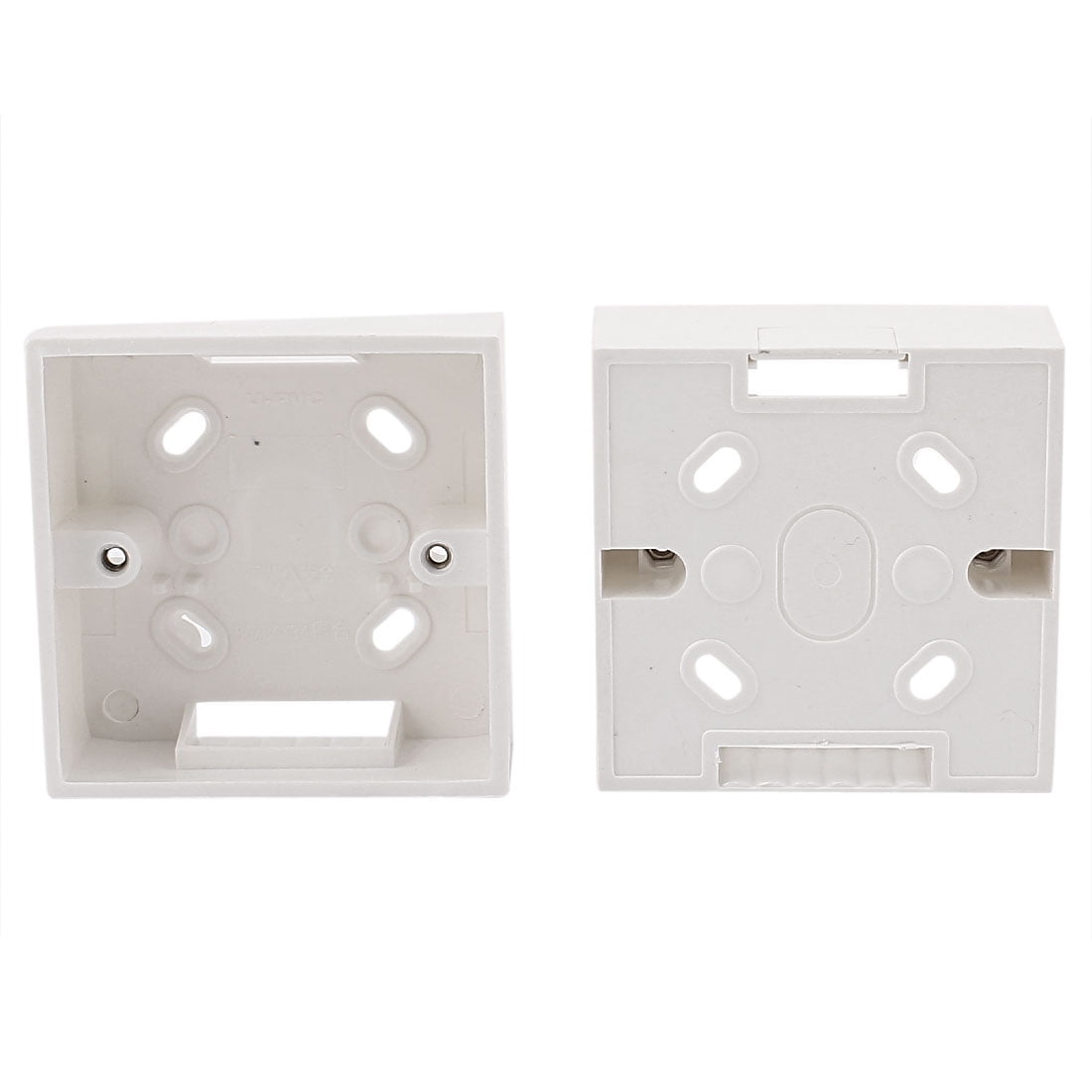 2pcs Surface Mount Pattress Back Box White 86mm x 86mm x34mm - Walmart.com