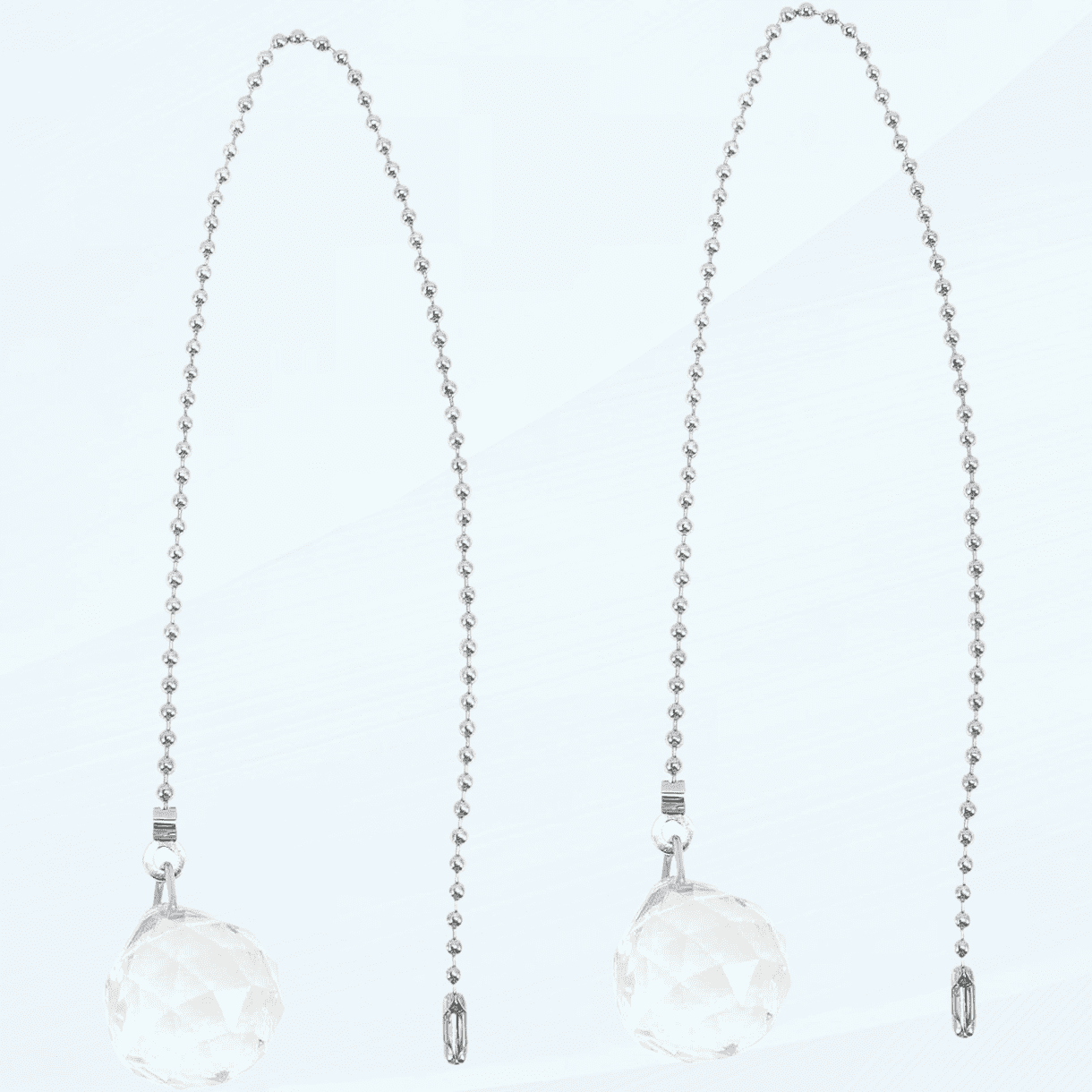 2pcs Switch Crystal Zipper Crystal Ceiling Fan Wall Light Decor Crystal ...