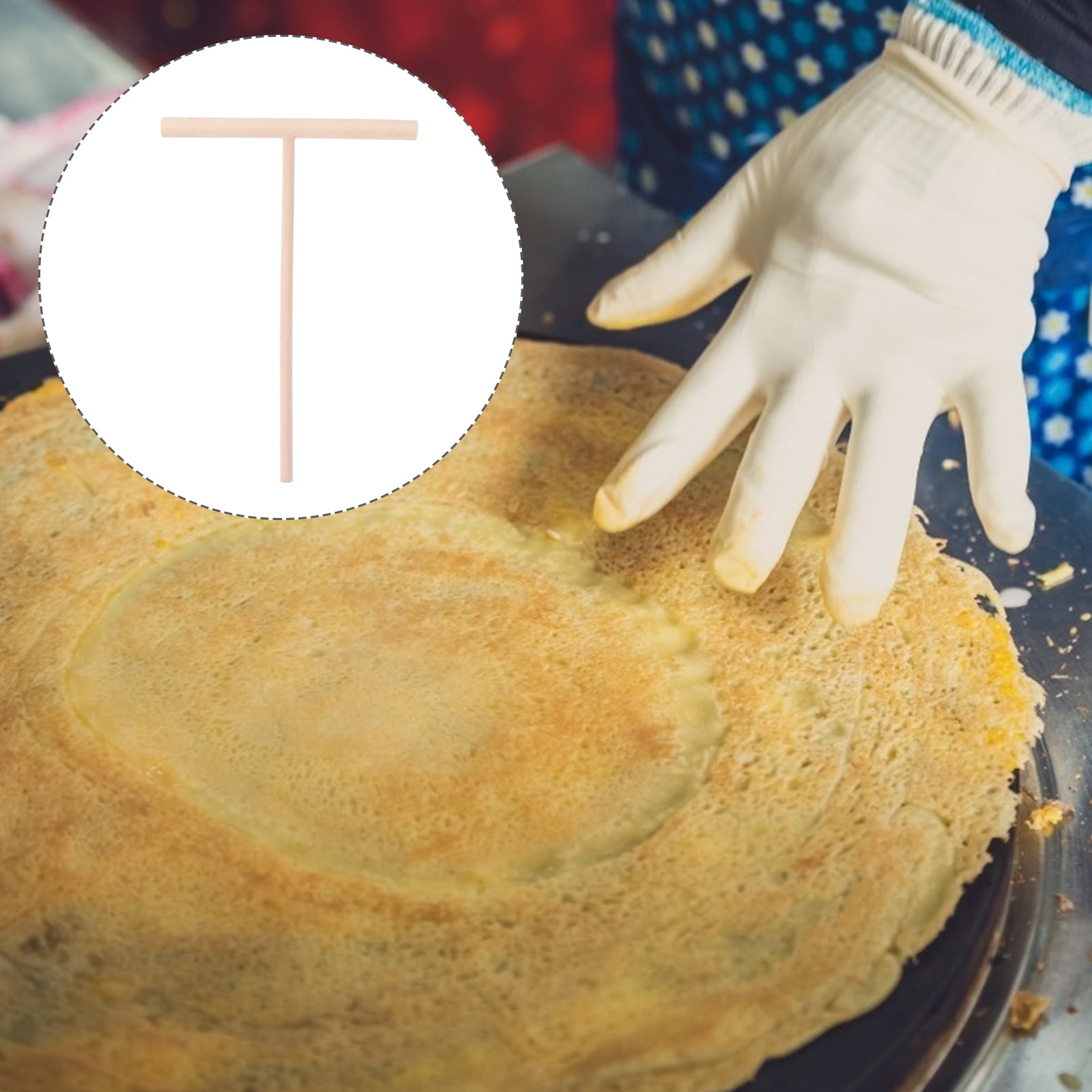 2pcs T Shape Crepe Maker Pancake Wooden Spreader, Wooden Crepe Tools ...