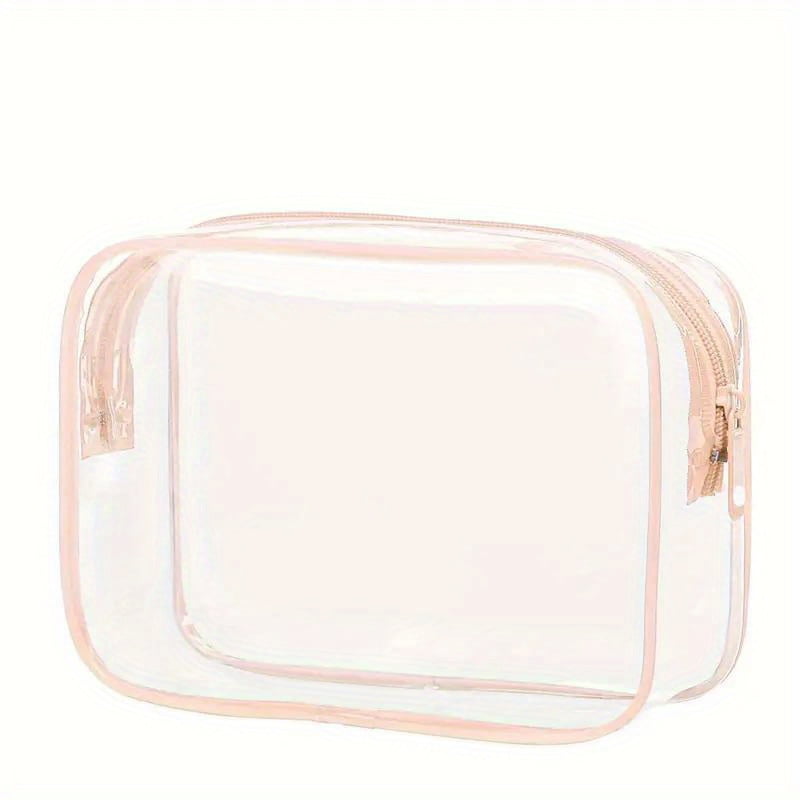 2pcs TSA Approved Clear Makeup Bag with Zipper - Transparent Cosmetic ...