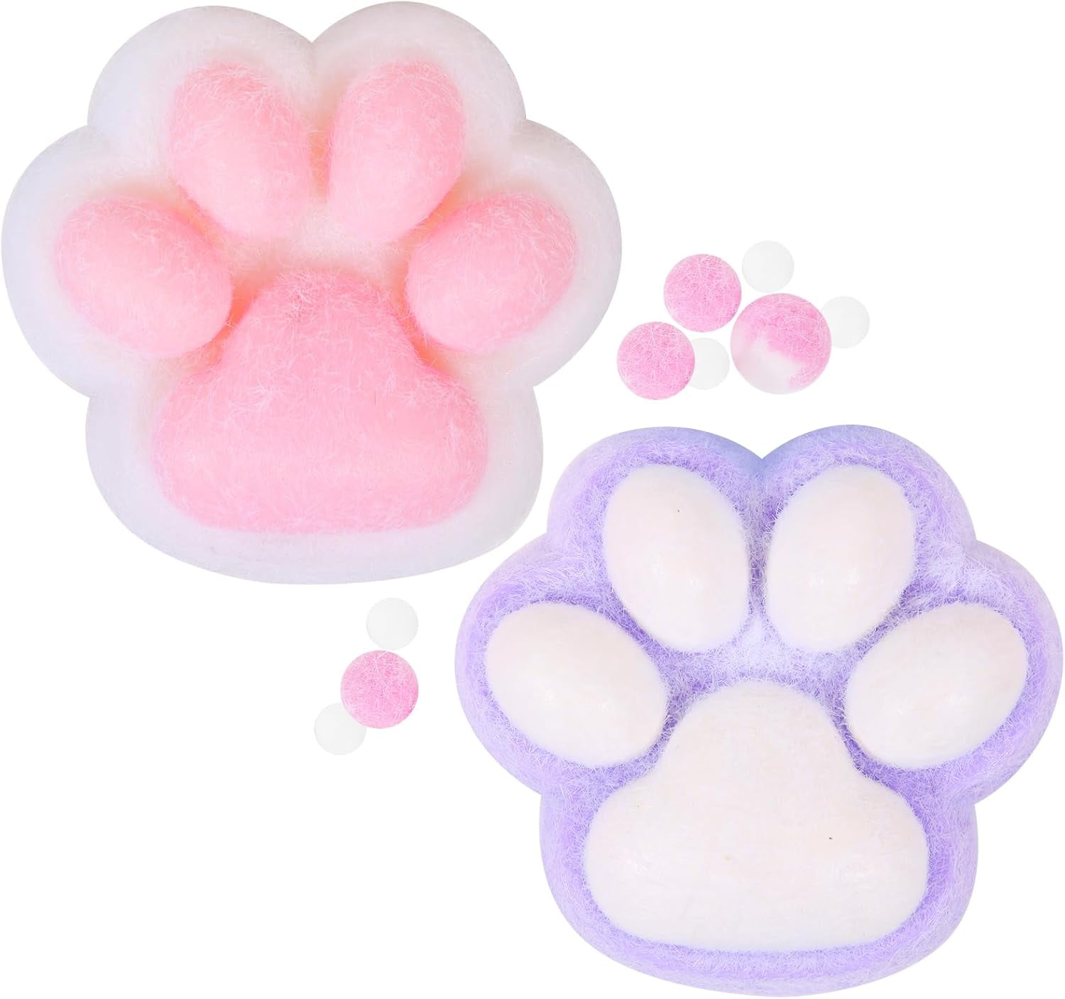2pcs Taba Squeeze Cat Paw Squishy Toys, 5 in Big Cute Kawaii fufu Squishies, Sticky Squishy Cat ...
