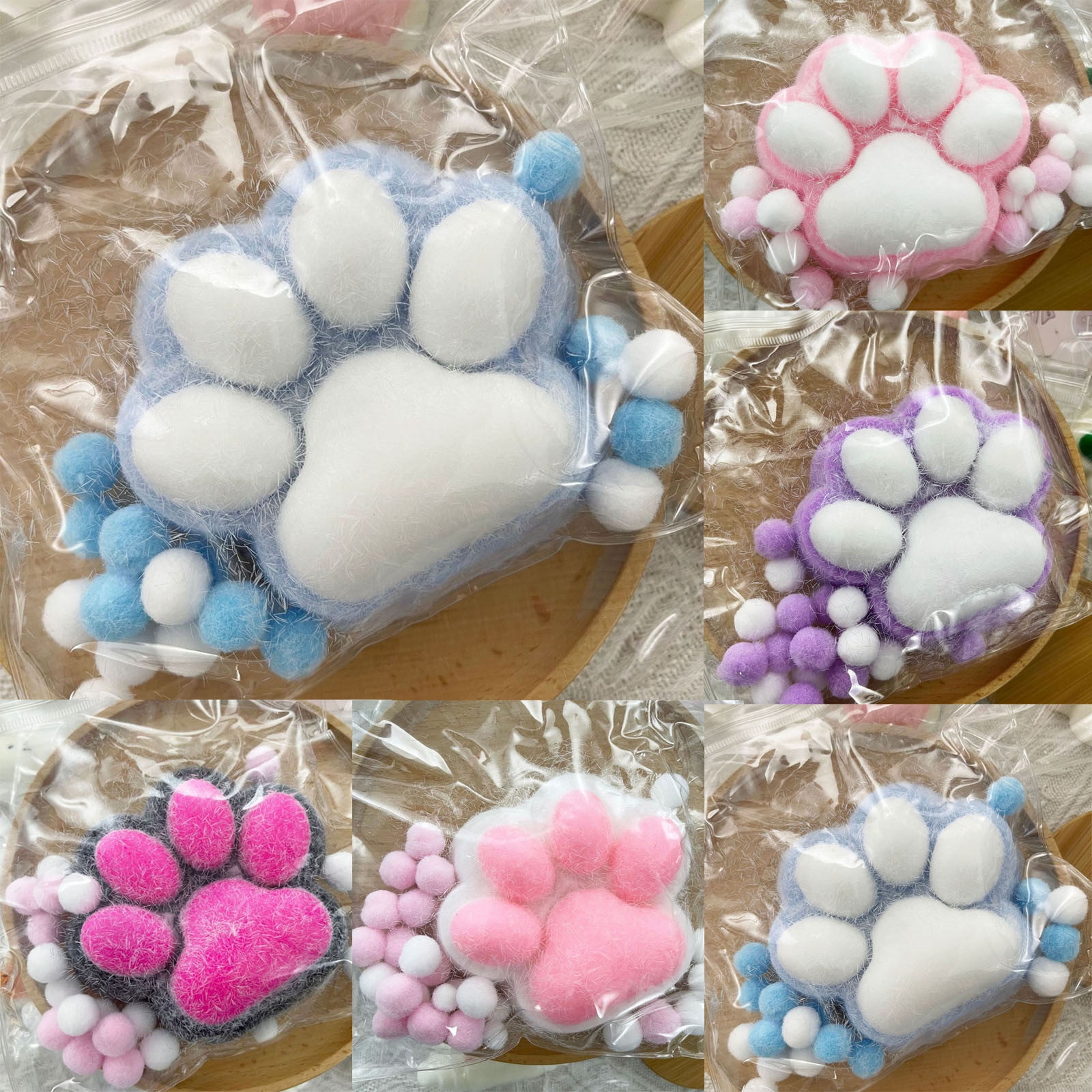 2pcs Taba Squishy Paw, Cat Paw Squishy Toys,Cute Fufu Squishy Cat Paw ...