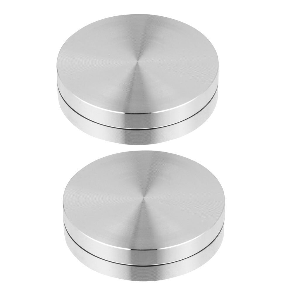 2pcs Table Turntable Base Cake Tray Rotatable Bases Aluminium Alloy ...
