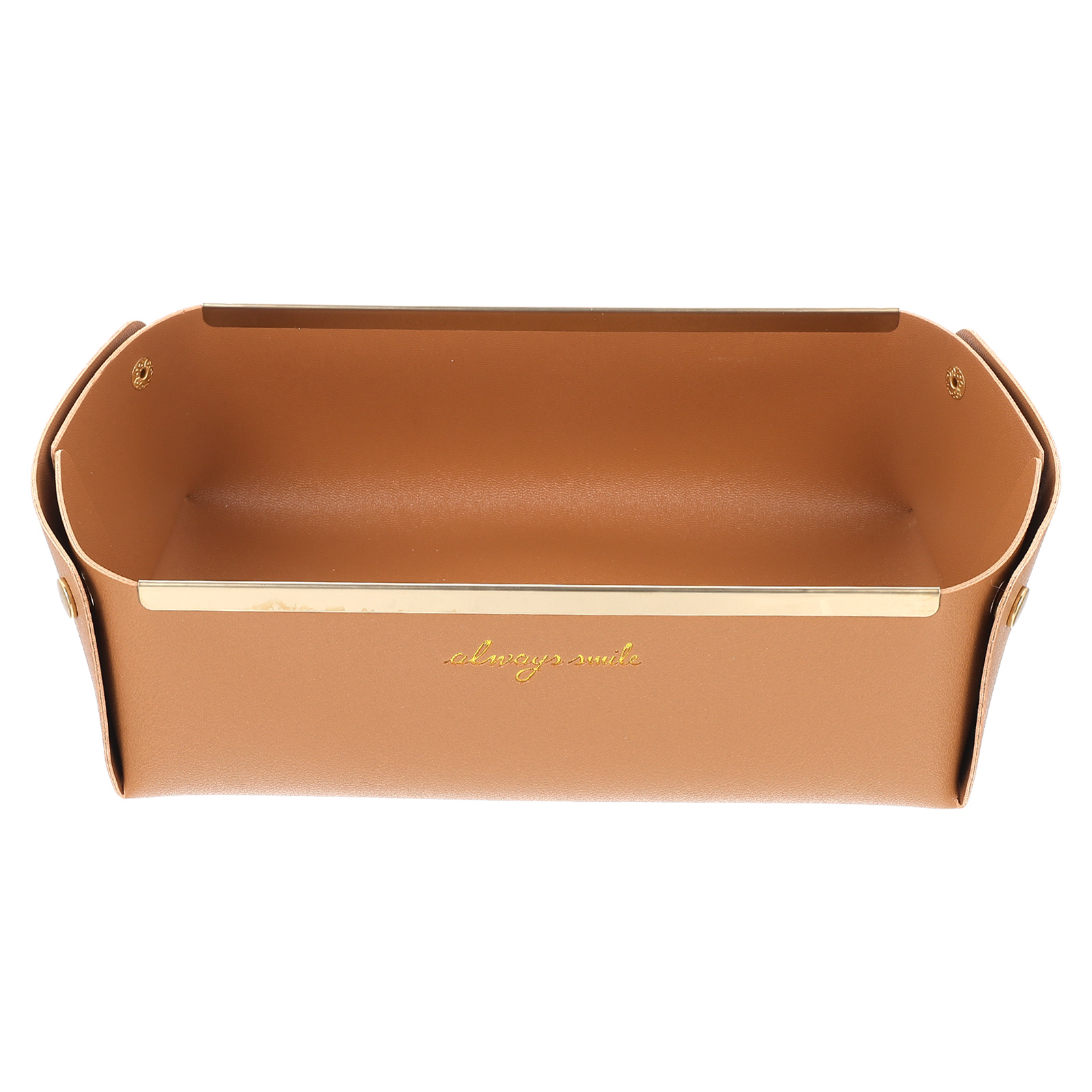 2pcs Tabletop Tray Sundries Tray for Table Party Keys Tray Leather ...