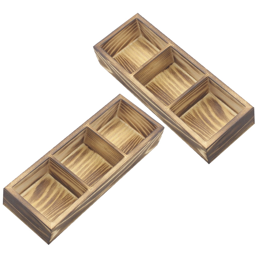 2pcs Tea Bag Drawer Organizer Compartment Wooden Boxes for Storage Tea ...