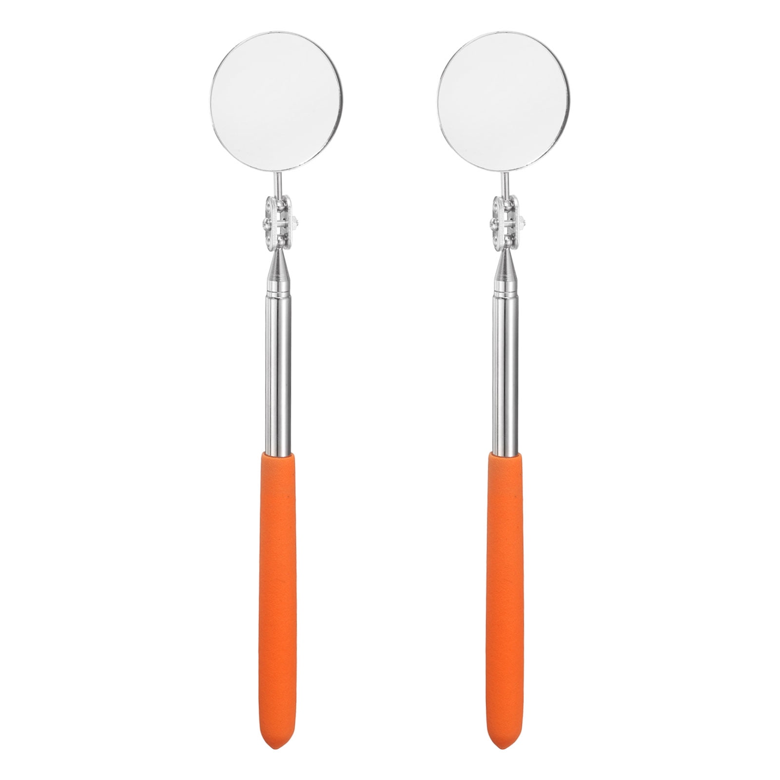 2pcs Telescoping Inspection Mirror 2" Round 10.6" to 17.1" 360 Degree ...