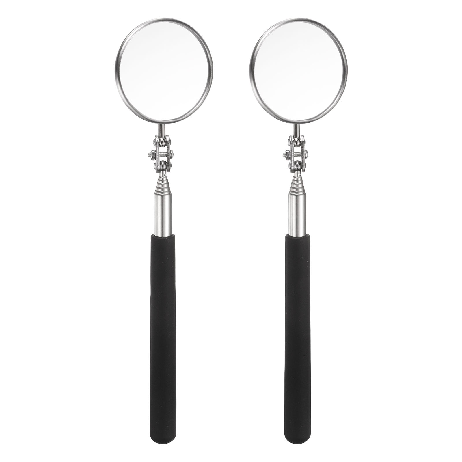2pcs Telescoping Inspection Mirror 2" Round 9.6" to 37.8" 360 Degree ...