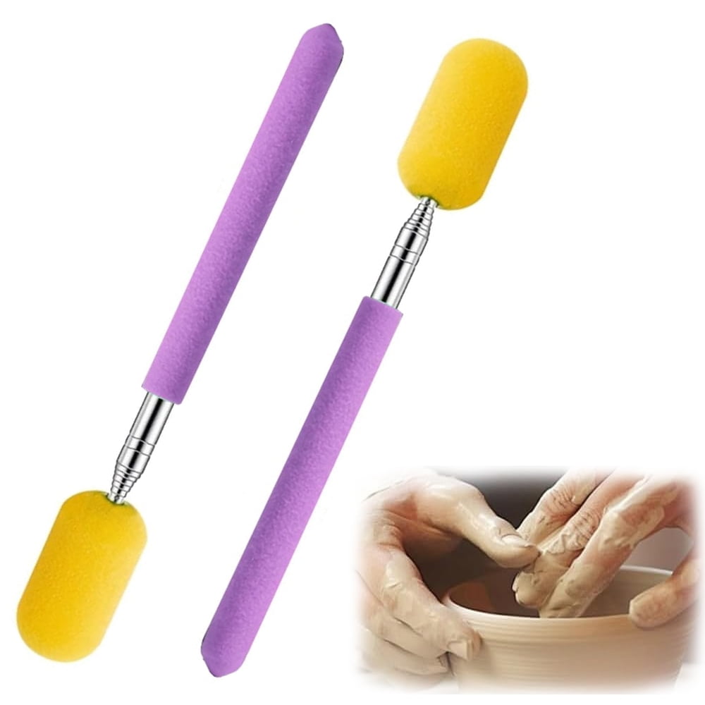 2pcs Telescoping Pottery Sponge Ceramic Shaping Tools, Equipped with ...
