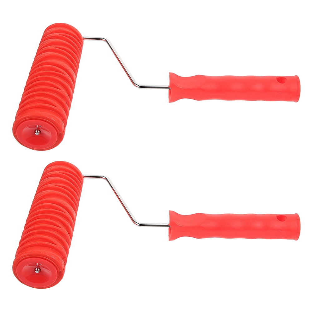 2pcs Textured Rubber Roller Drywall Texture Roller Patterned Paint ...
