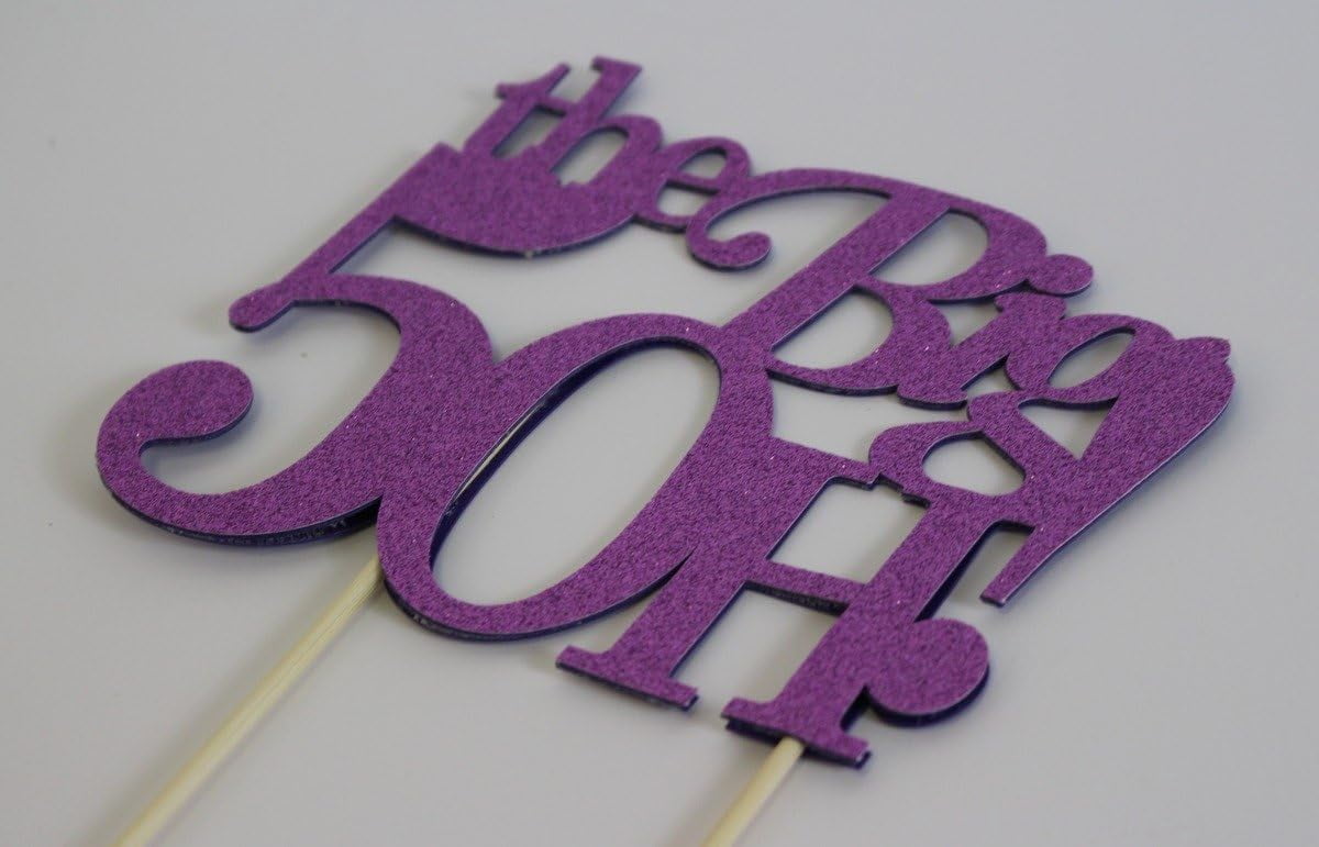 2pcs The Big 5OH! Cake Topper, 1pc, 50th birthday cake topper, 50th ...