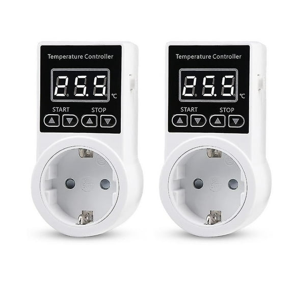 2pcs Thermostat Socket With Sensor, Digital Temperature Controller ...