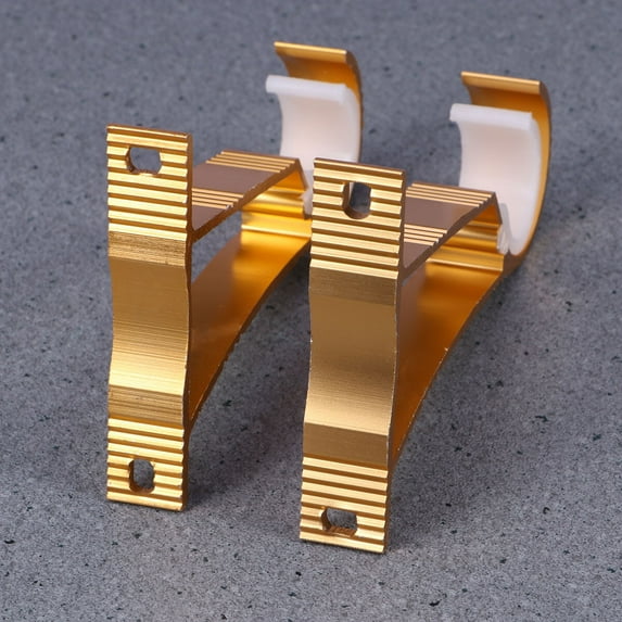 2pcs Thick Aluminum Alloy Ceiling Mount Rod Bracket for Drapery Curtain ...