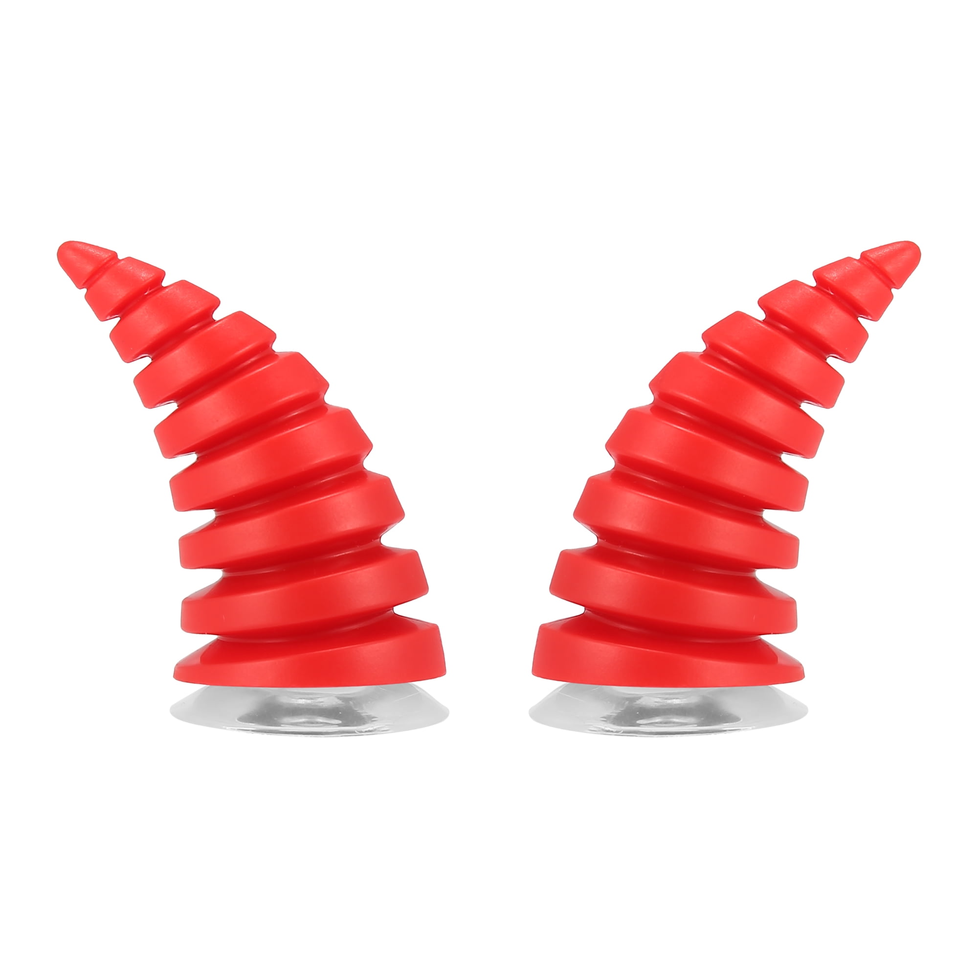 2pcs Threaded Bull Horn Style Roof Top Stickers Bumper Decoration ...