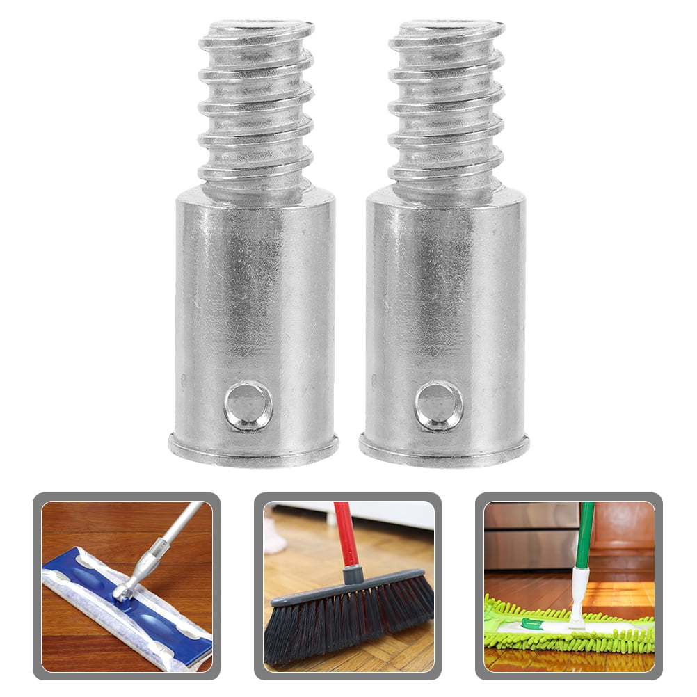 Moluckfu Broom Handle Threaded End Adapter 2Pcs 6.5In Broom Pole ...