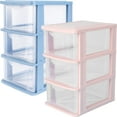 2pcs Three-layer Storage Boxes Drawer Type Tabletop Sundries Storage ...