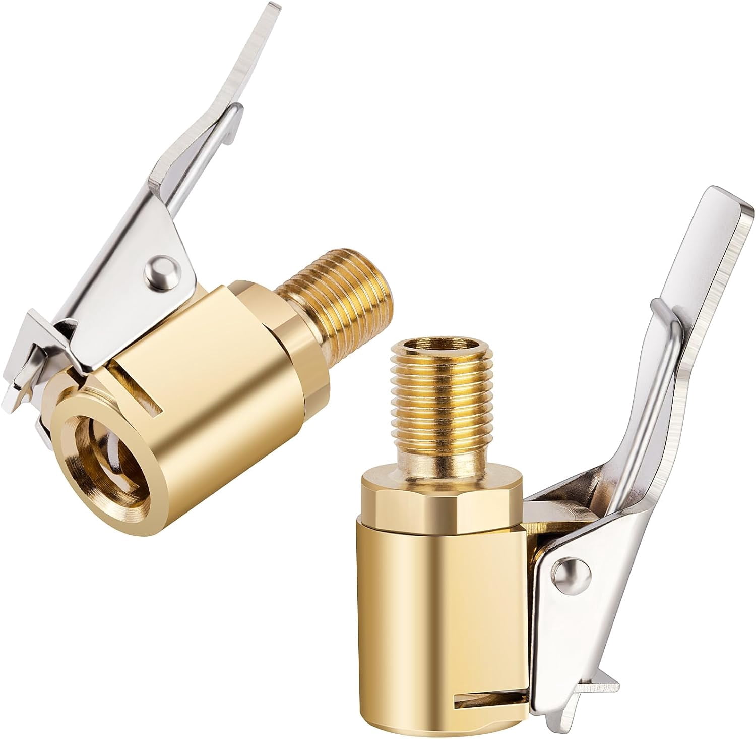 2pcs Tire Air Chuck with Clip Adapter, Brass Tire Inflation Hose ...