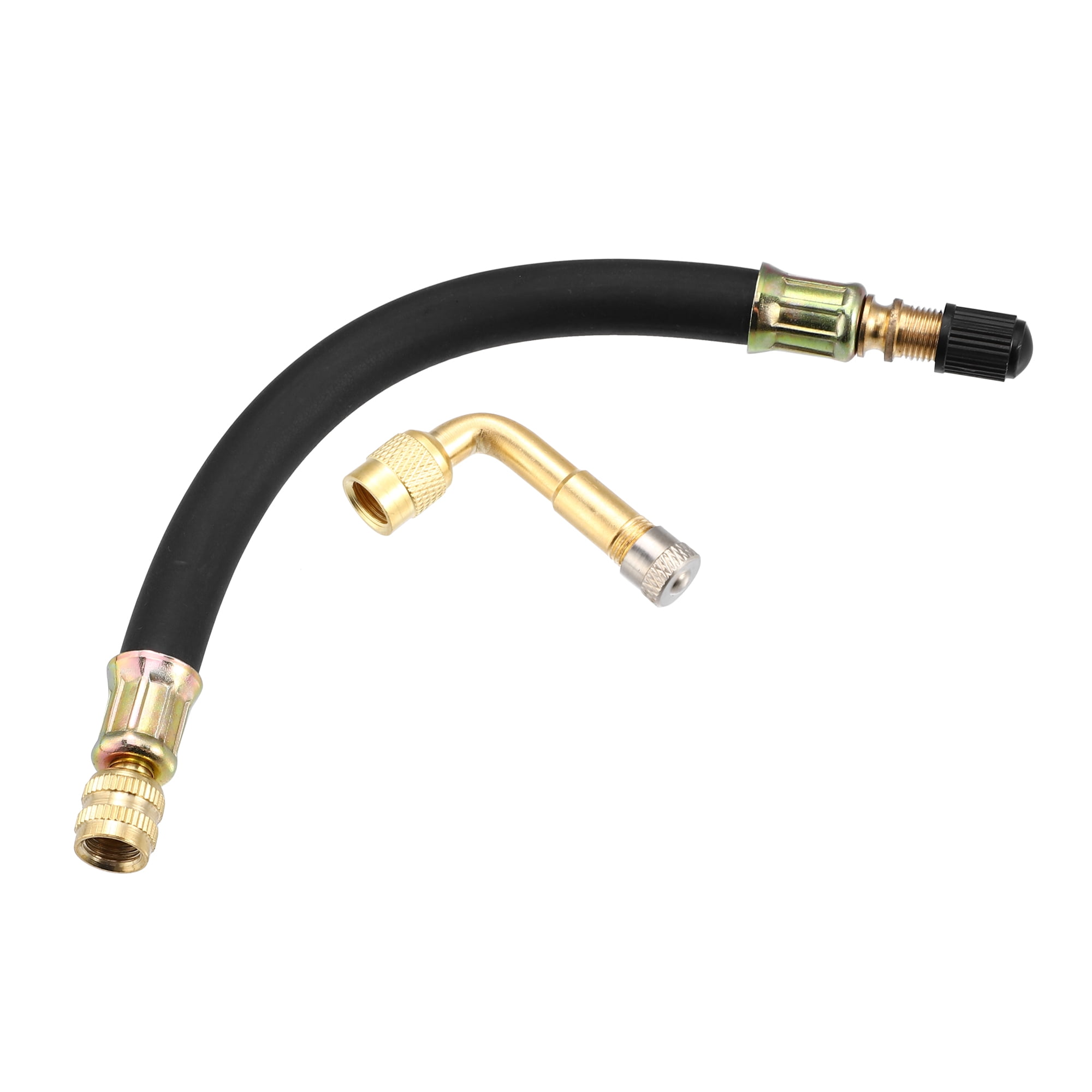 2pcs Tire Valve Stem Extender Hose with 90 Degree Brass Extension ...