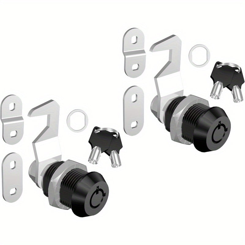 2pcs Toolbox Locks with Keys 5 8 Tubular Cam Lock Keyed Alike Hook Cam ...