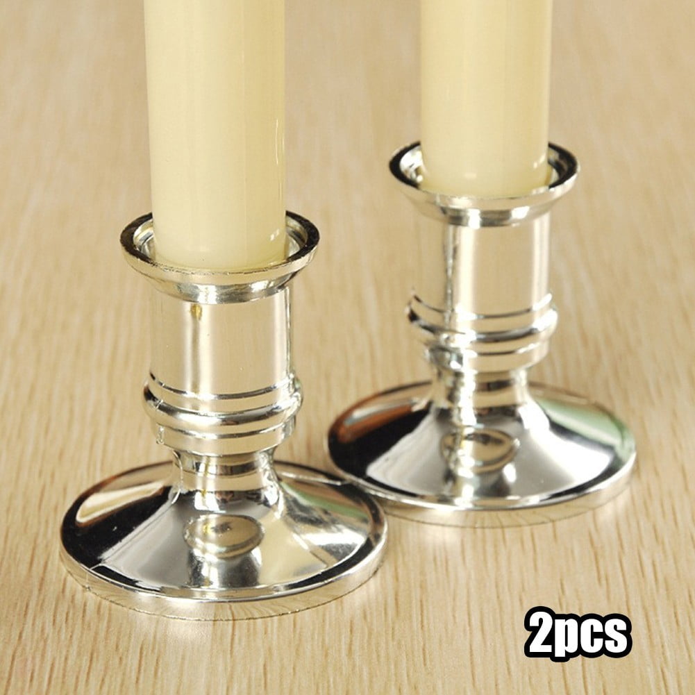 2pcs Traditional Shape Taper Standard Candle Holders Candlestick Dinner ...