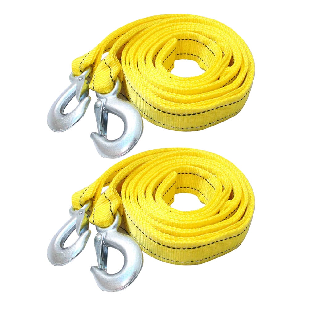 Worgeous 2pcs Off road Trailer Winch Ropes Car Pulling Straps (Yellow ...