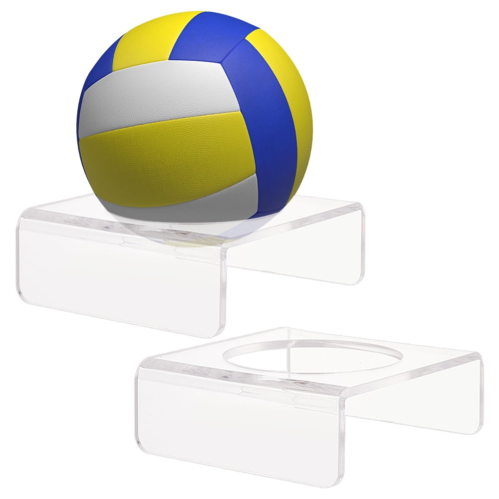 2pcs Transparent Acrylic Round Ball Display Stands Sports Ball Stand ...
