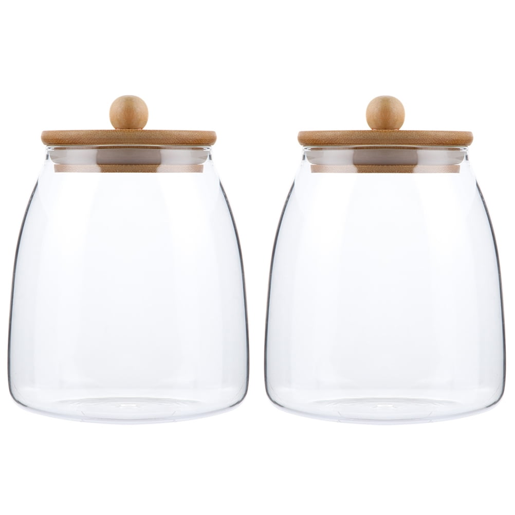 2pcs Transparent Candy Storage Jar Dried Food Candy Can with Lid for ...