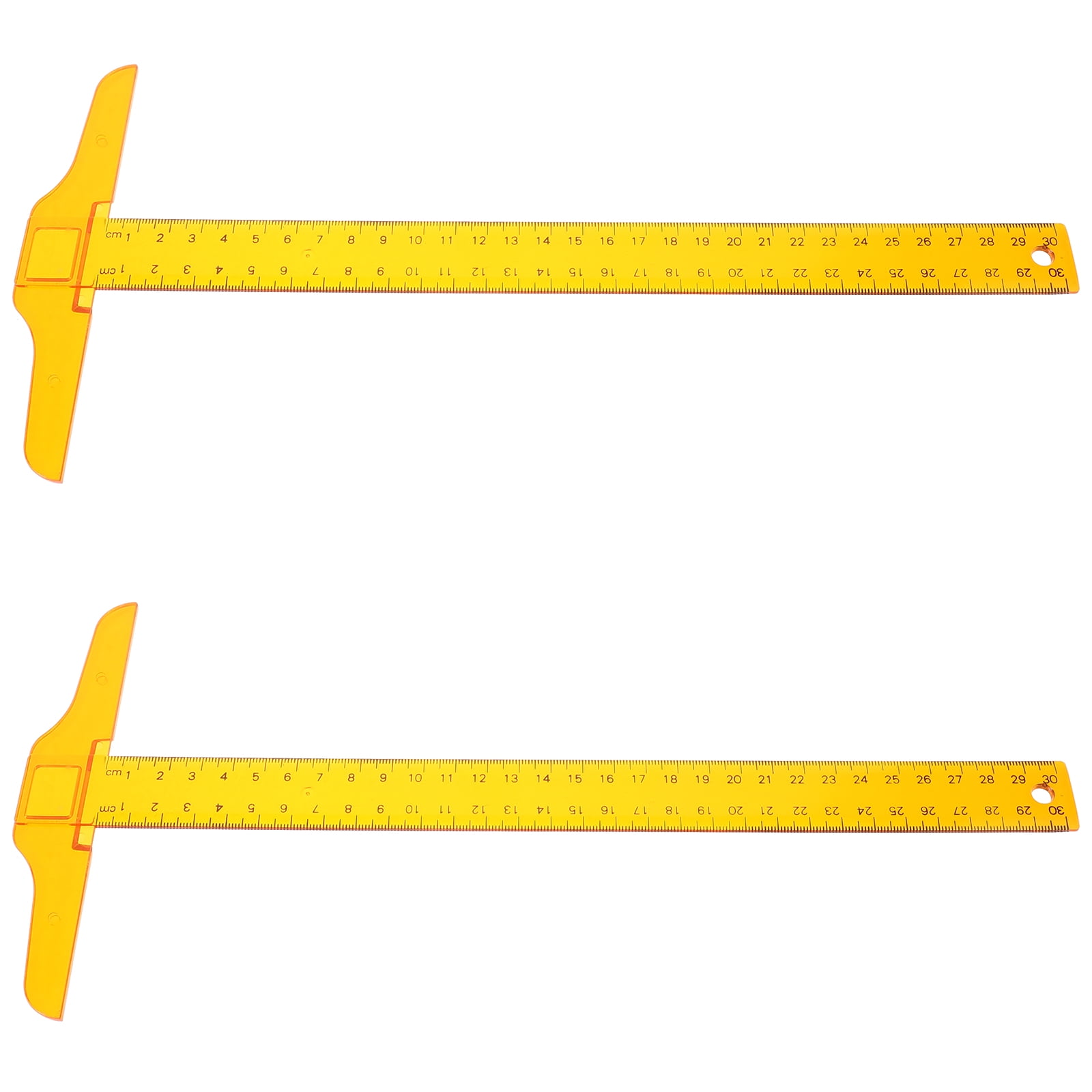 2pcs Transparent T Ruler T Square Measurement Portable Measuring T ...
