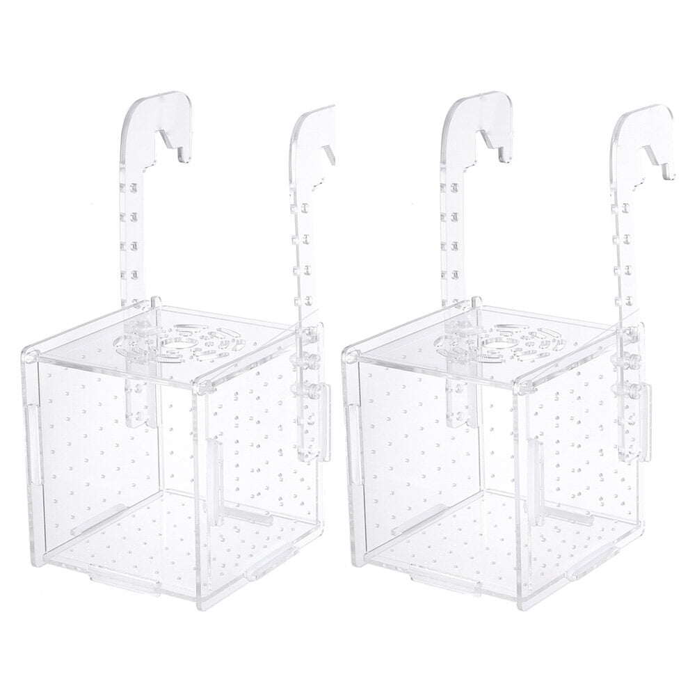 2pcs Transparent Fish Tank Breeding Isolation Hook Box Aquarium ...