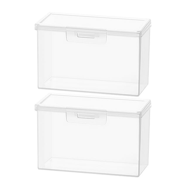 2pcs Transparent Game Cards Storage Box Portable Playing Card Container ...