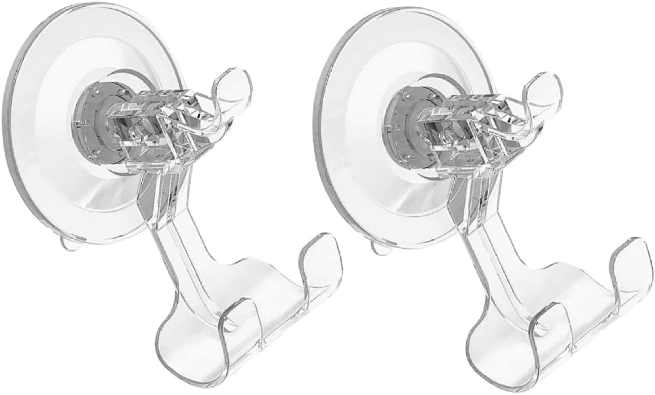 2pcs Transparent Suction Cup Hook Shower Hooks Coat Hook Suction Cup ...