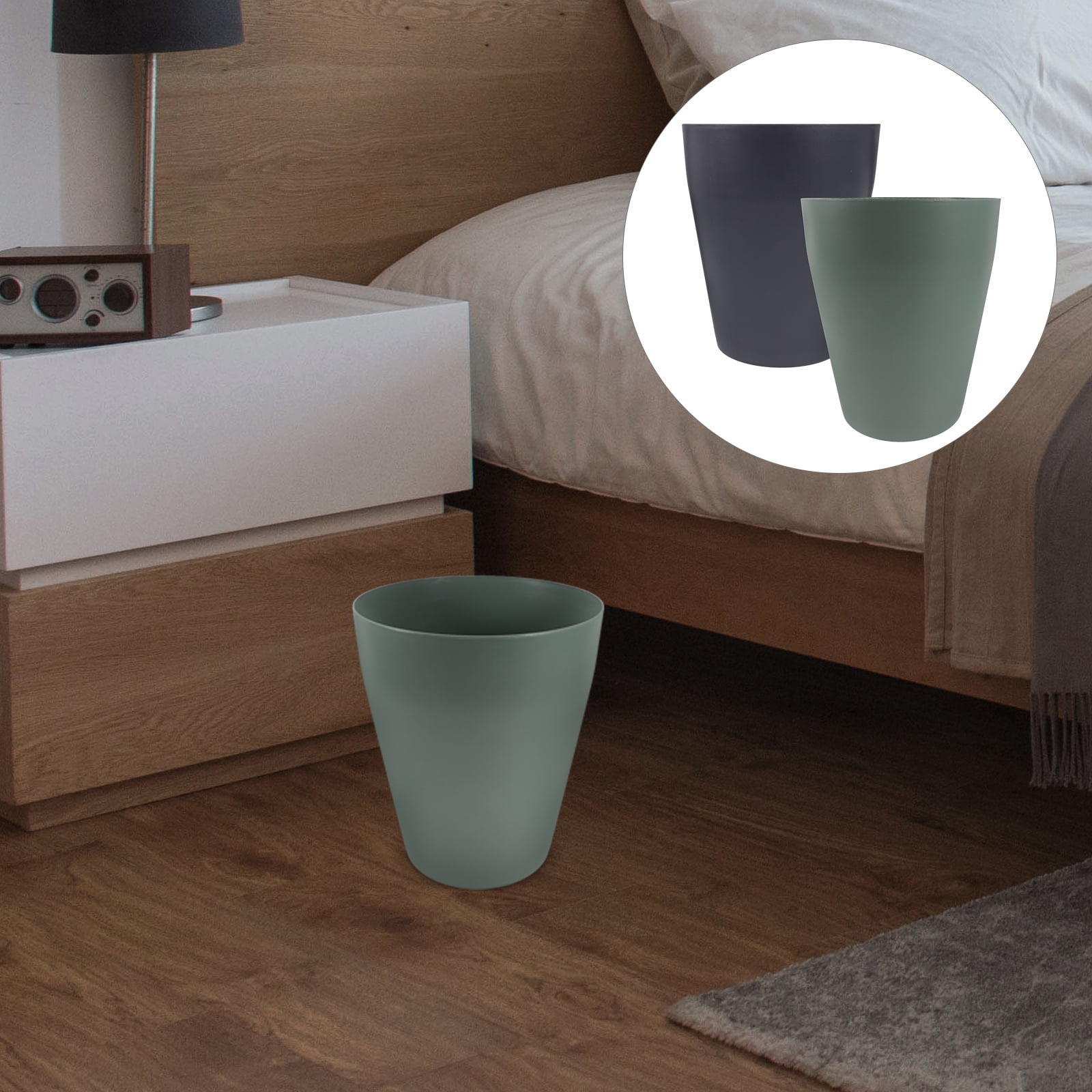 SEWCHICS 2-Pack Portable Plastic Garbage Cans for Kitchen and Bathroom ...