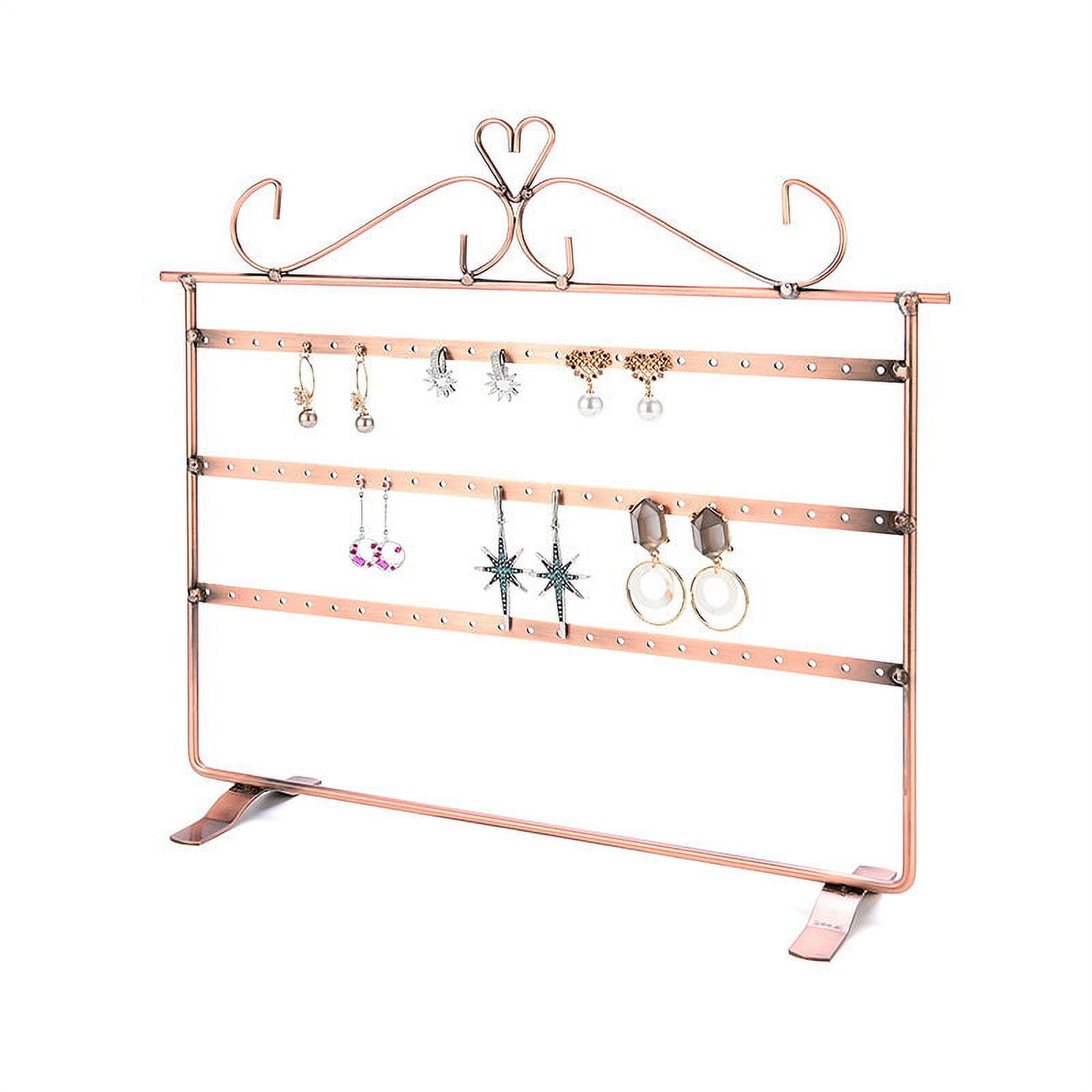 2pcs Triple Levels Rectangle Iron Earring Display Stand Jewelry Display ...