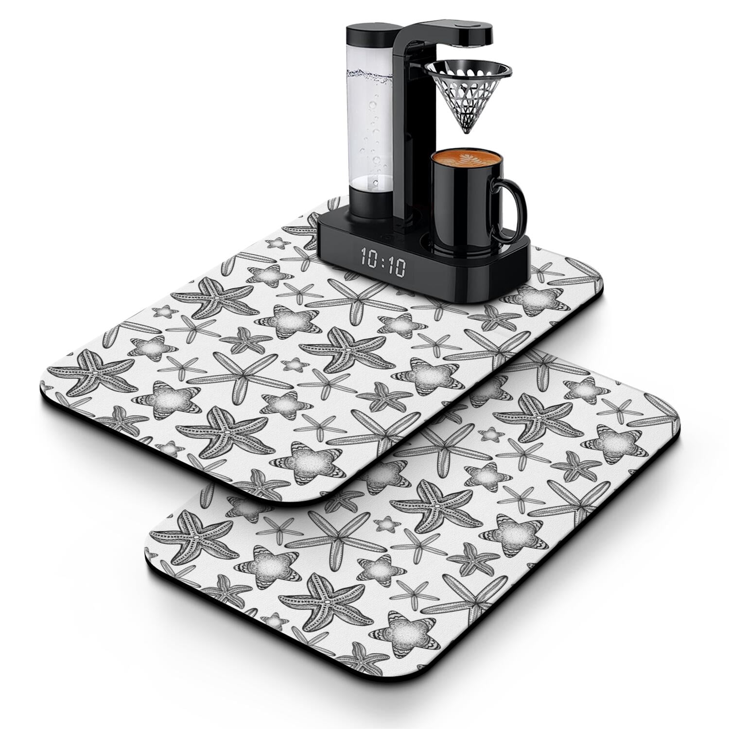 2pcs Tropical Starfish Coffee Mat Nautical Starfish and Anchor Theme ...