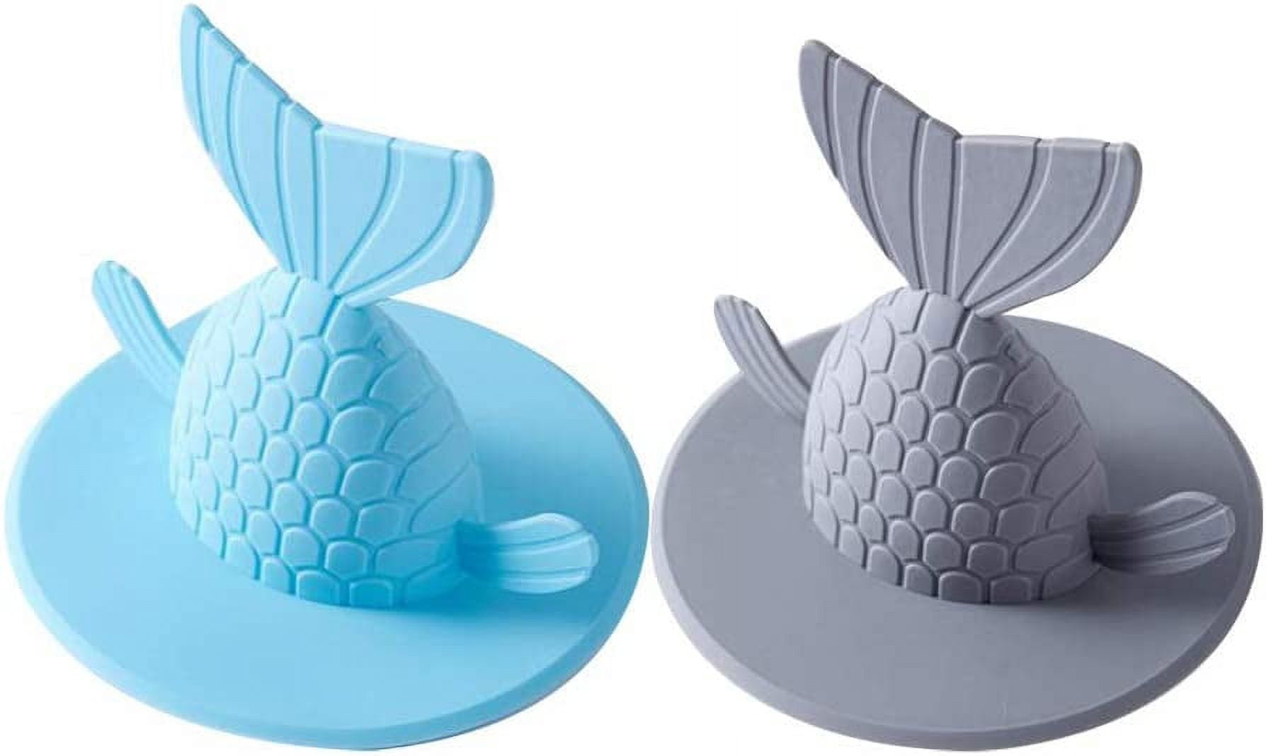 2pcs Tub Stopper Plug Cover Recyclable Fish Shape Bathtub Drain Stopper ...