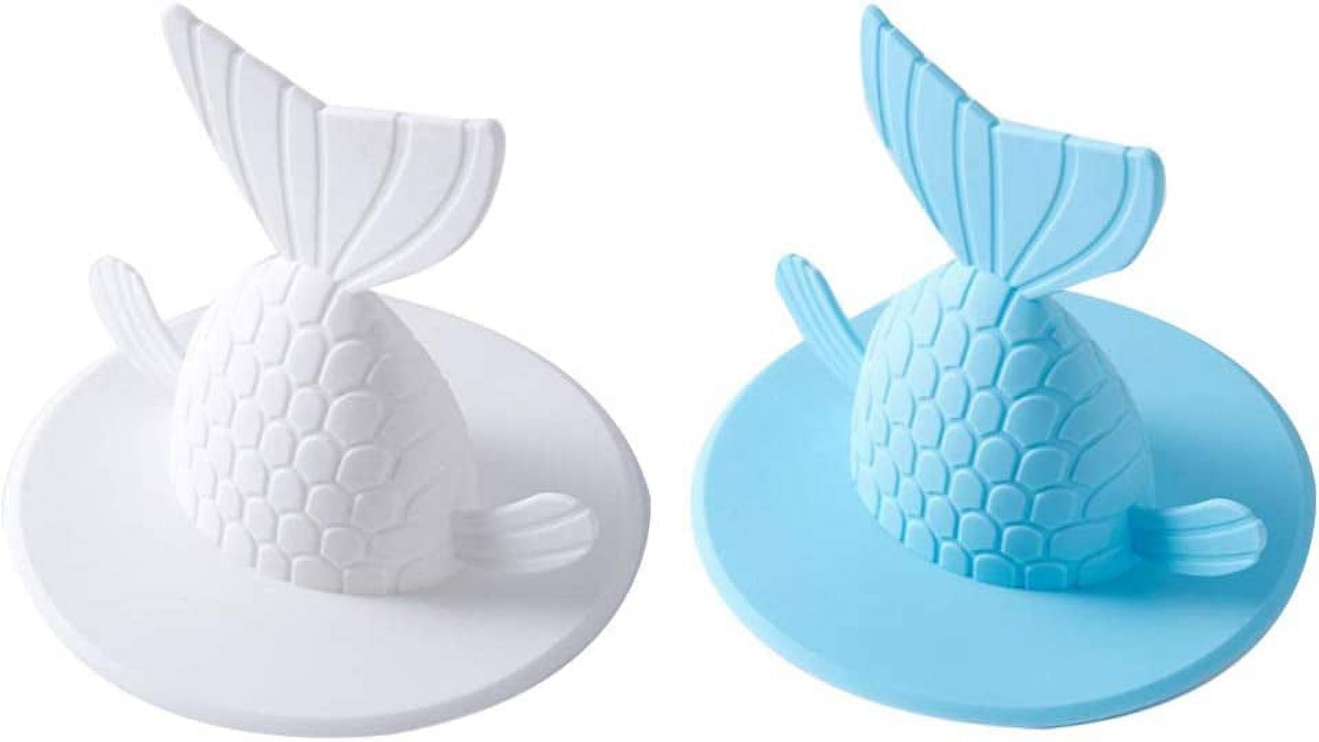 2pcs Tub Stopper Plug Cover Recyclable Fish Shape Bathtub Drain Stopper ...