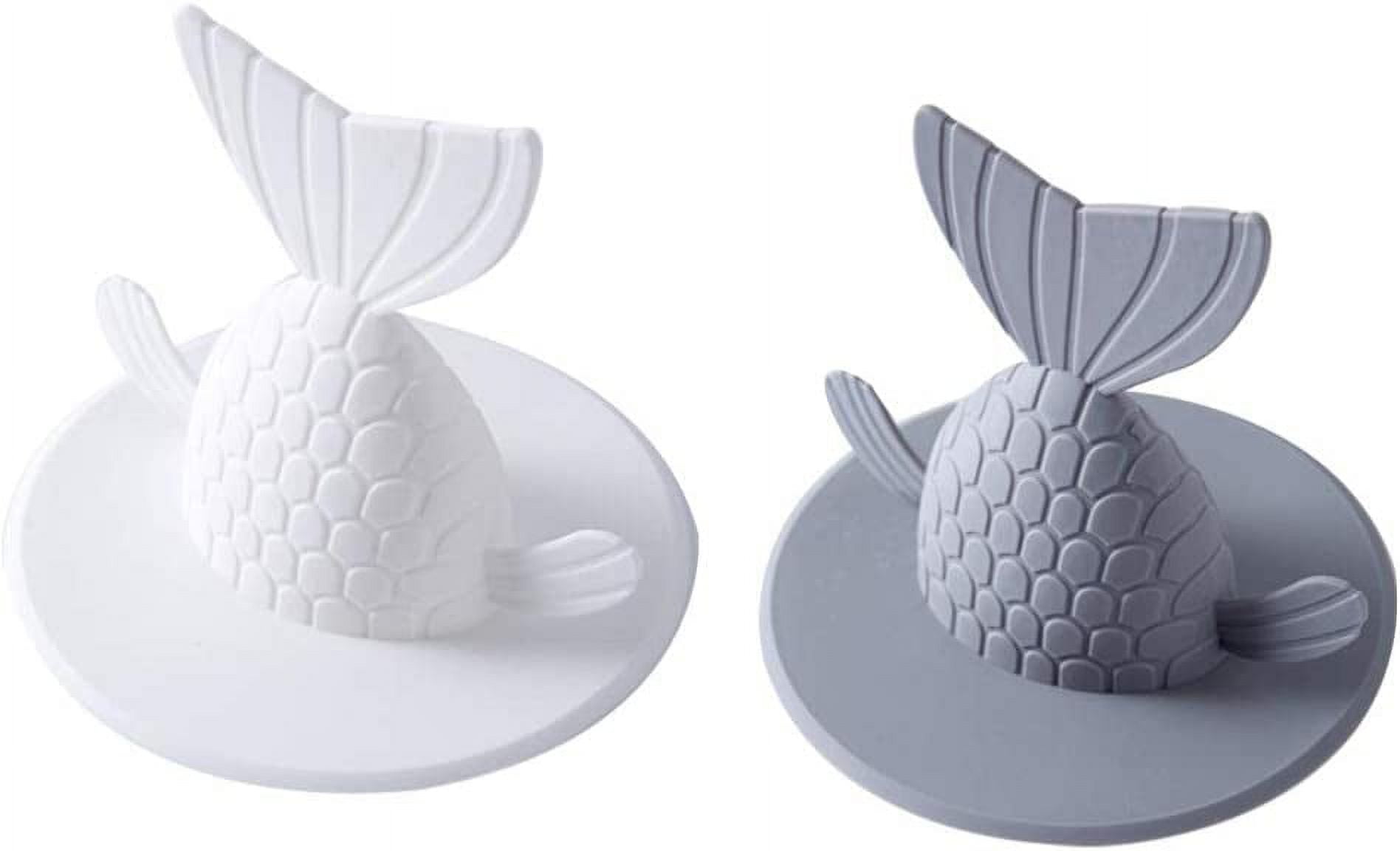 2pcs Tub Stopper Plug Cover Recyclable Fish Shape Bathtub Drain Stopper ...