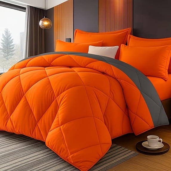 2pcs Twin Luxurious Diamond Grid Large Size Comforter Soft Breathable ...