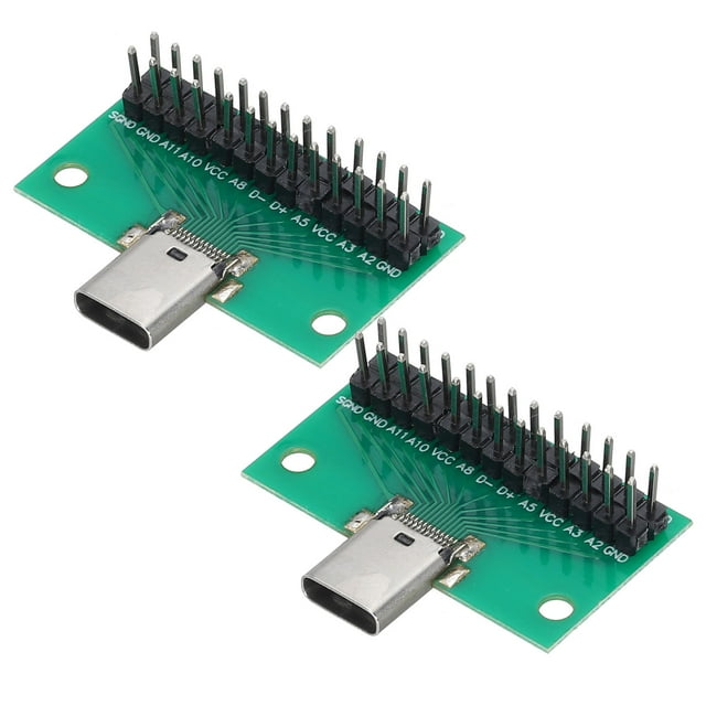 2pcs Type C Female USB 3.1 26Pin Test PCB Board Adapter Double Sided ...