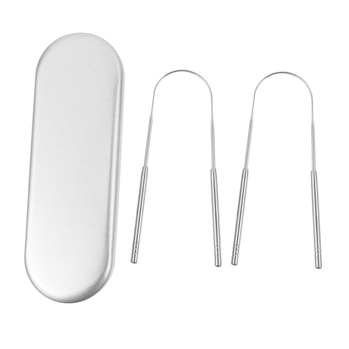 2pcs U-shaped Tongue Scraper Stainless Steel Tongue Scrapers Pooper ...