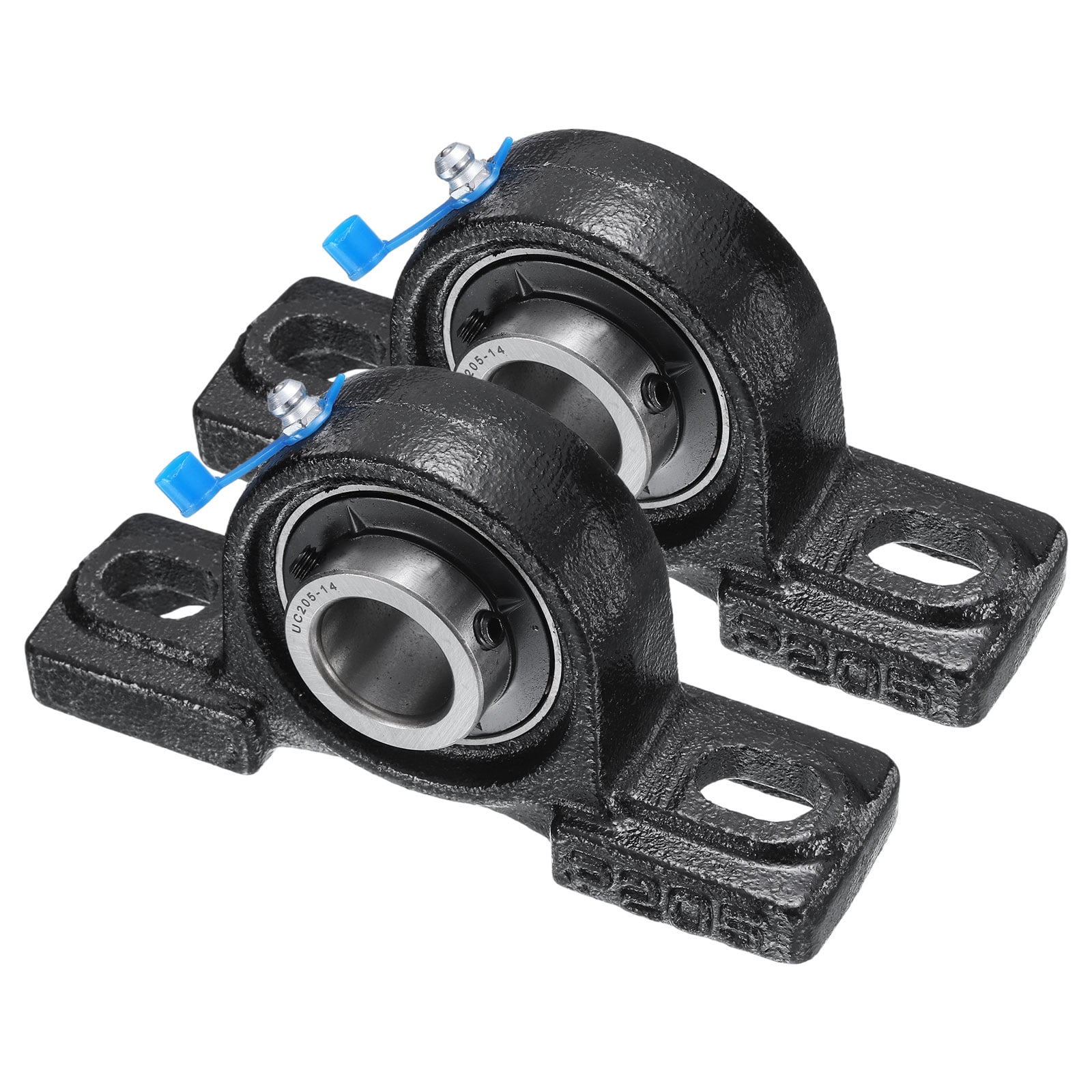 2pcs UCP205-14 Pillow Block Bearings 7/8" Bore Bearing Units Cast Steel Flange Mounted Bearing ...