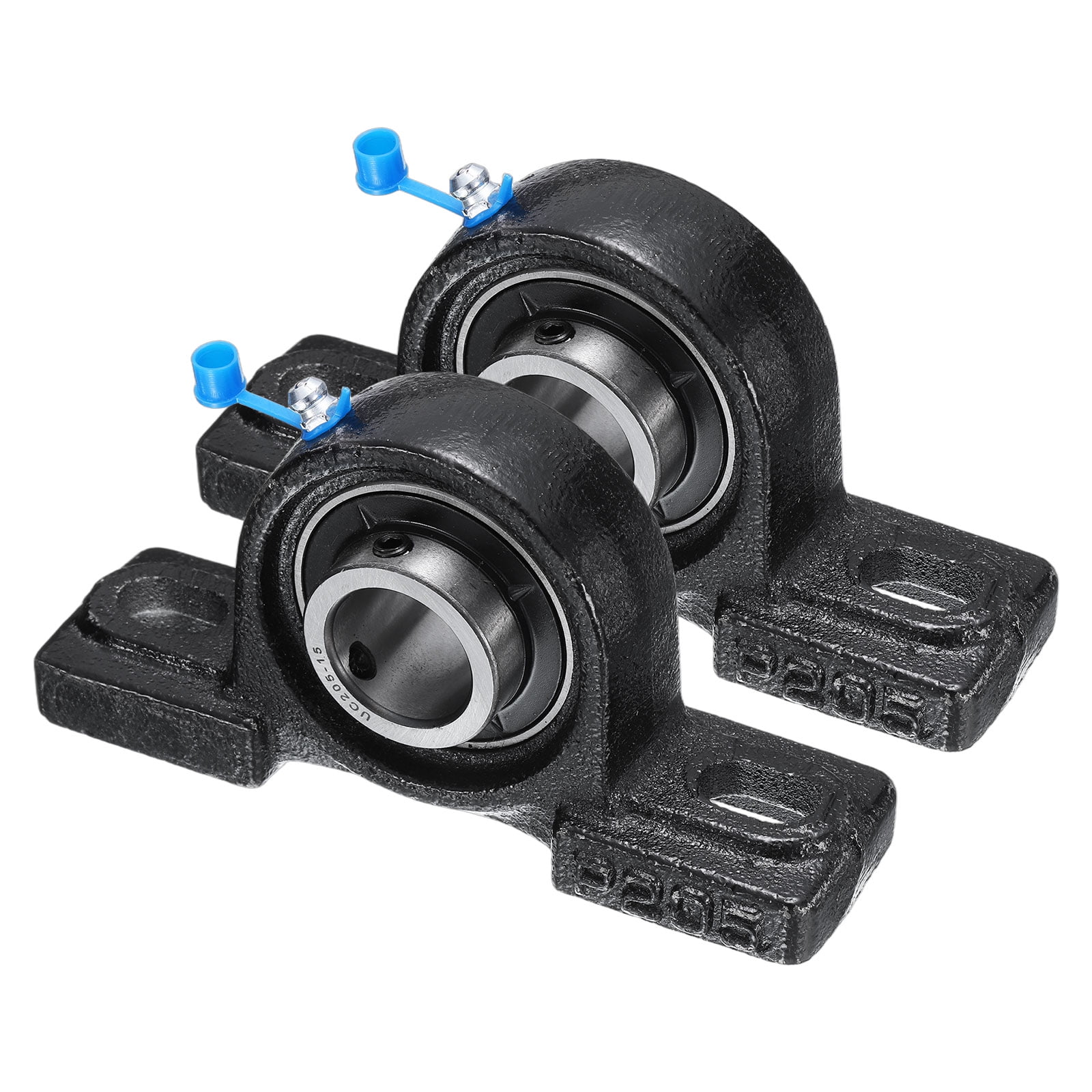 2pcs UCP205-15 Pillow Block Bearings 15/16" Bore Bearing Units Cast Steel Flange Mounted Bearing ...