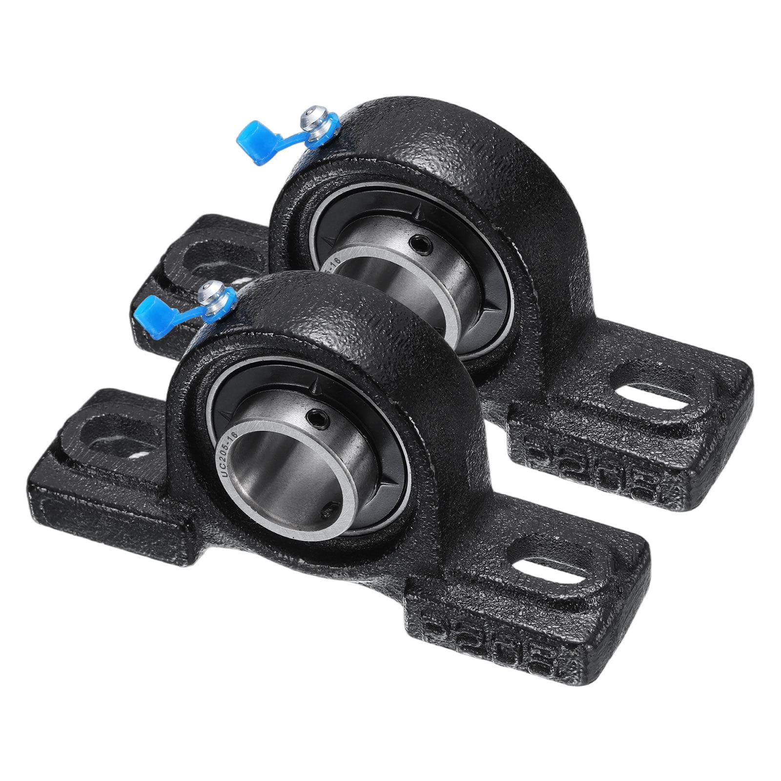 2pcs UCP205-16 Pillow Block Bearings 1" Bore Bearing Units Cast Steel Flange Mounted Bearing ...