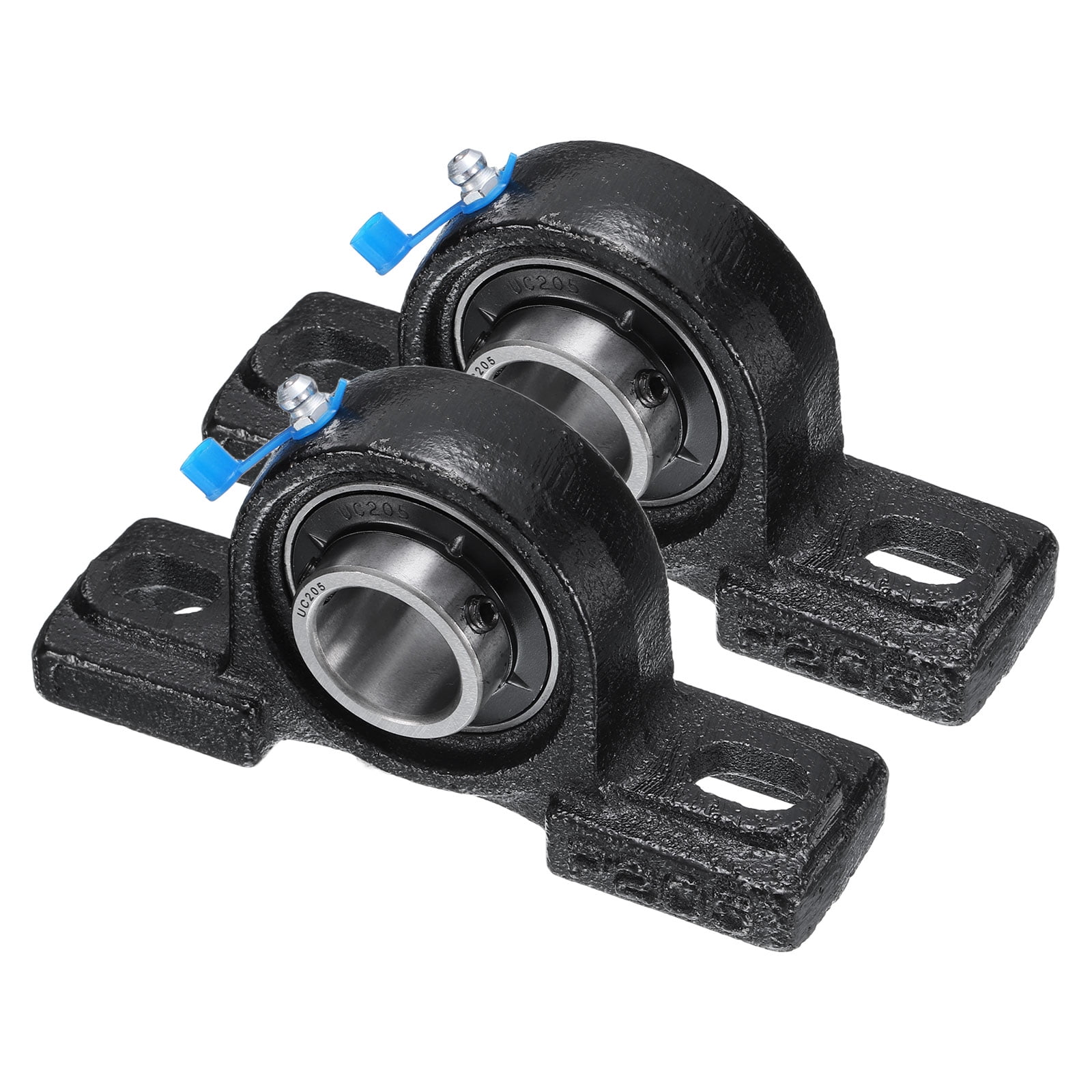 2pcs UCP205 Pillow Block Bearings 25mm Bore Bearing Units Cast Steel ...