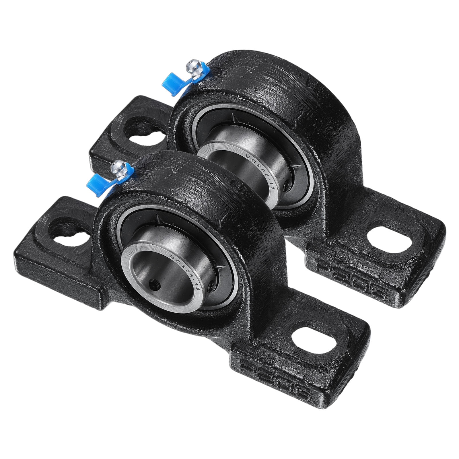 2pcs UCP206-18 Pillow Block Bearings 1-1/8" Bore Bearing Units Cast ...