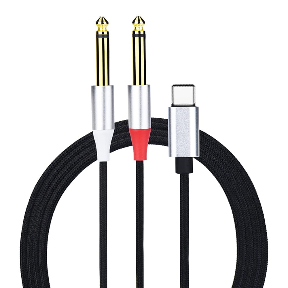 2pcs USB C To 1/4 Audio Cable Type-c To Double 6.35mm Audio ...
