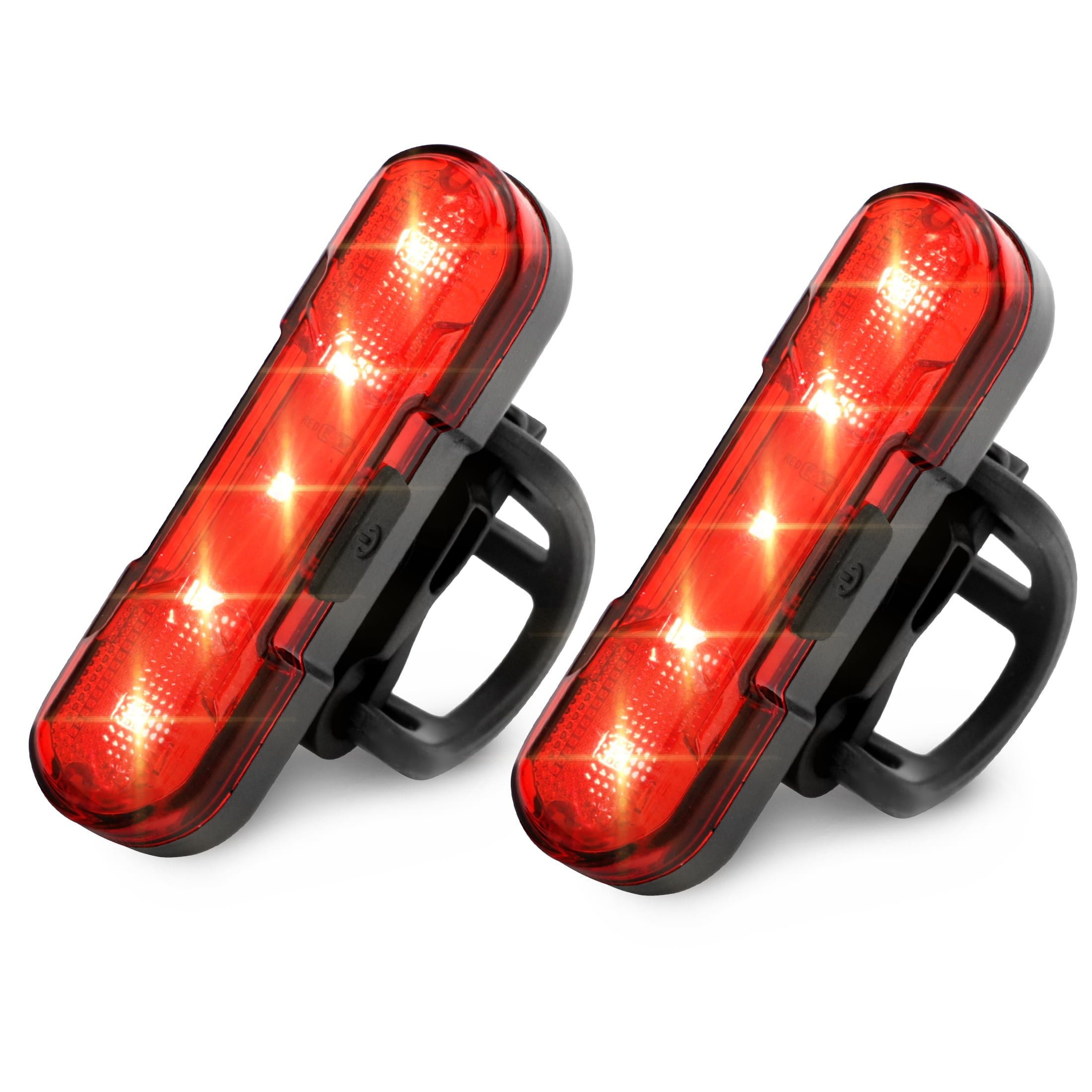 TSV USB Rechargeable LED Bike Tail Lights, 220mah Battery, 4 Modes, IPX5, 2/4 Pcs - Walmart.com