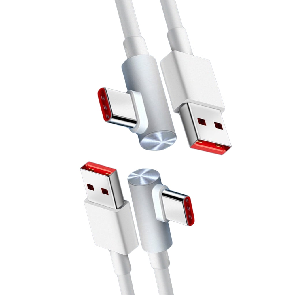 2pcs USB Type C Fast Charging Cable for Mobile Phone Tablet 120W 90 ...